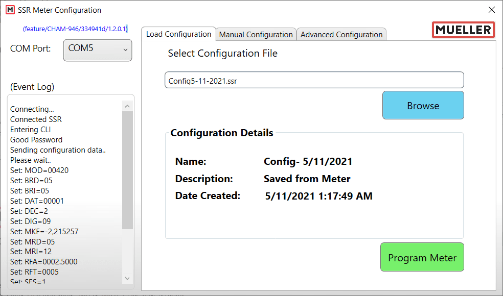 SSR Meter Program Software - Mueller Systems